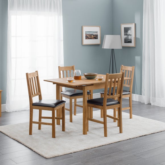 Coxmoor 4-6 Seater Square Extendable Dining Table, Solid Oak by Dunelm ...