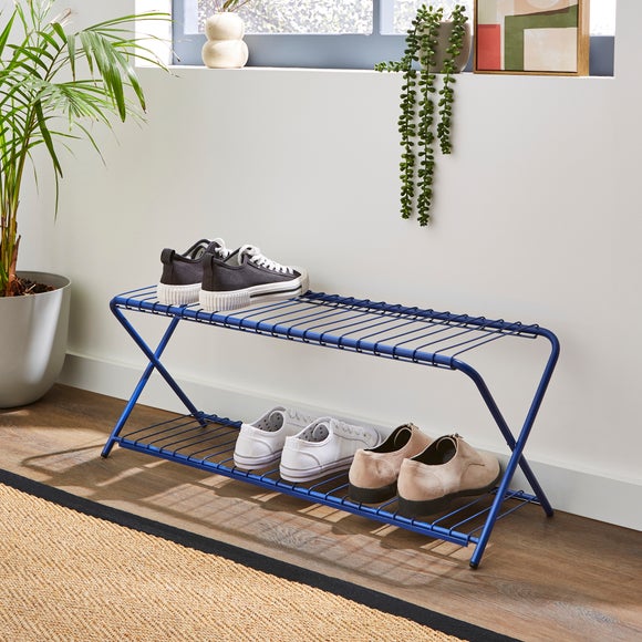 Elements Adley 2 Tier Shoe Rack by Dunelm | ufurnish.com