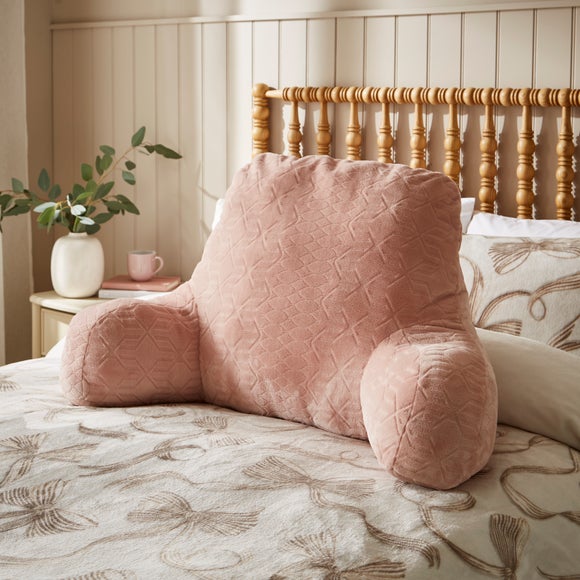 Billie Embossed High Back Cuddle Cushion by Dunelm | uFurnish.com