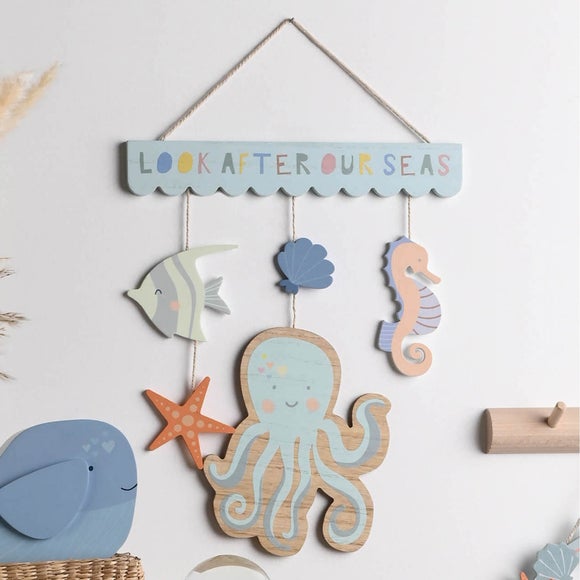 Petit Cheri Ocean Inspired Hanging Plaque by Dunelm | uFurnish.com
