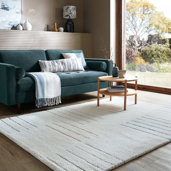 Dottie Geometric Wool Rug by Dunelm | ufurnish.com