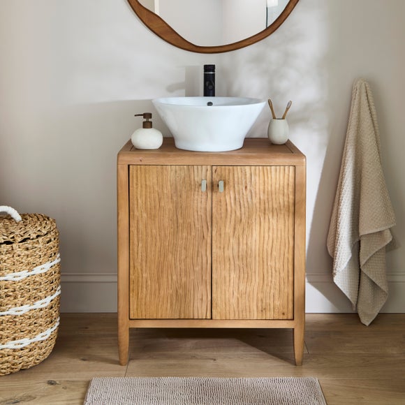 Edited Life Olsson Hand Carved Single Vanity Unit by Dunelm | ufurnish.com