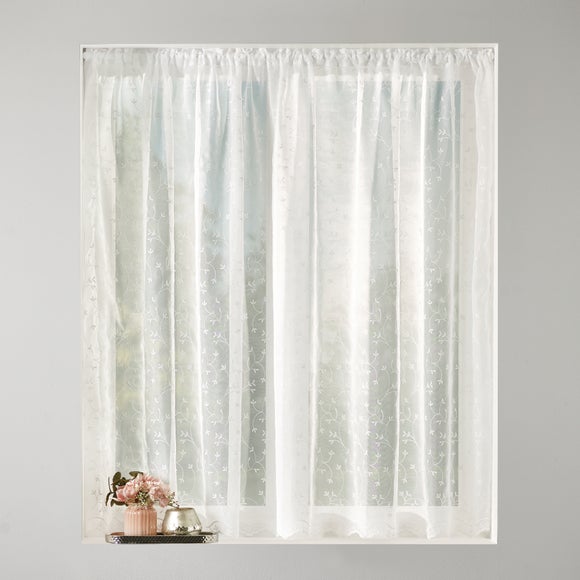 By the Metre Anais Slot Top Voile Fabric by Dunelm | ufurnish.com