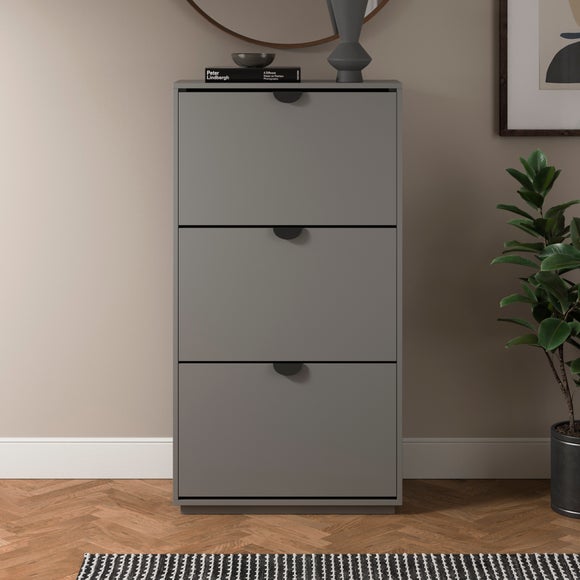 Corbett 3 Door Shoe Storage Cabinet by Dunelm | ufurnish.com