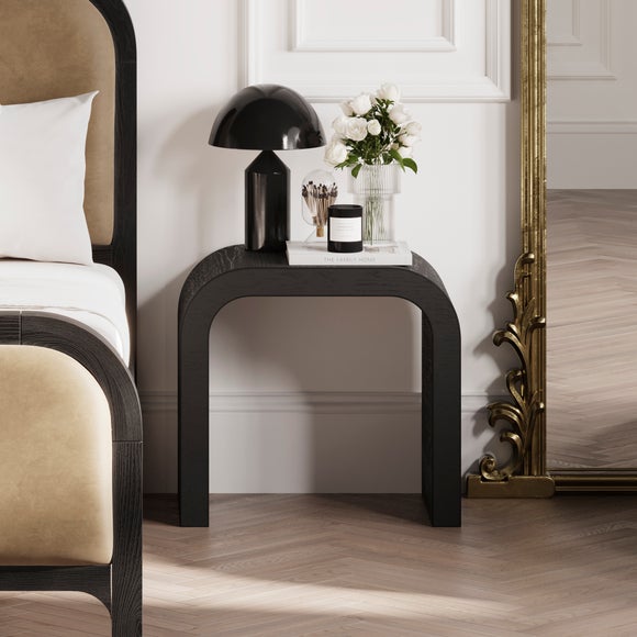 Lake Side Table, Black by Dunelm | ufurnish.com