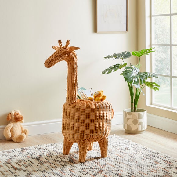 Giraffe Rattan Storage Basket by Dunelm | ufurnish.com