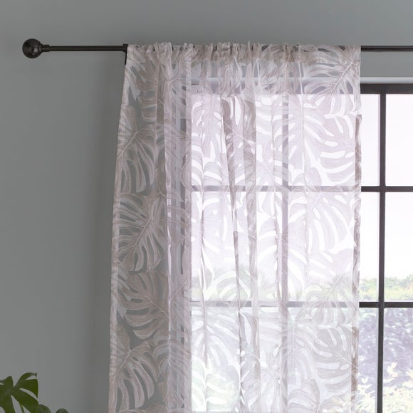 Akemi Monstera Slot Top Voile Panel by Dunelm | ufurnish.com