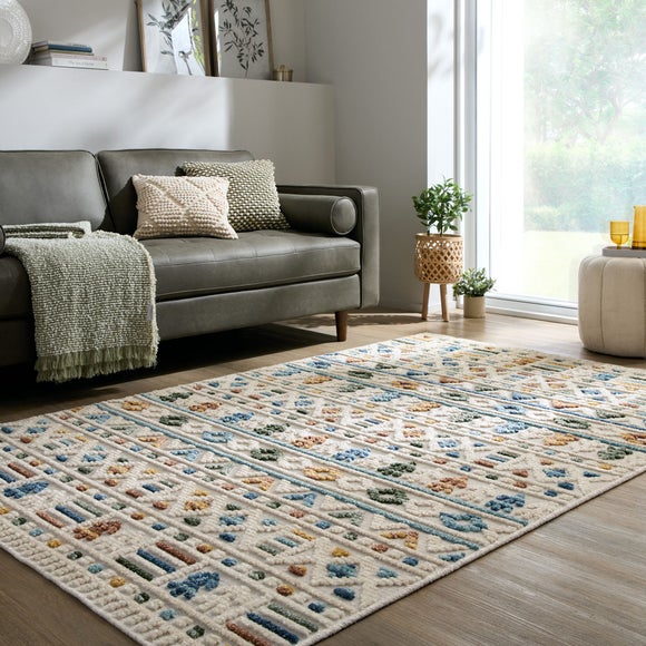 Aiden Aztec Washable Rug by Dunelm | ufurnish.com