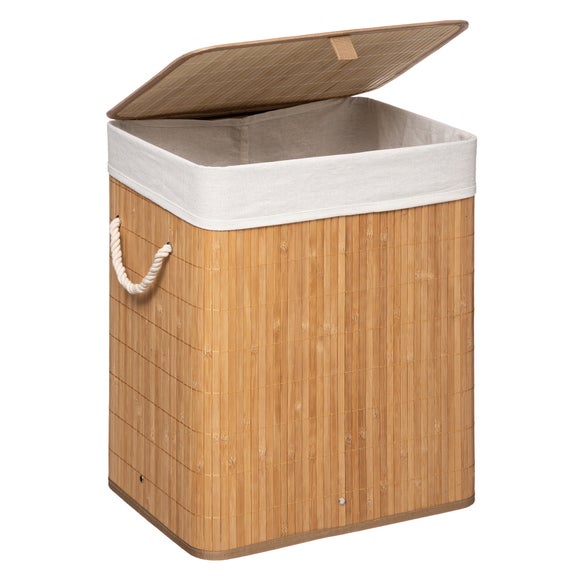 Natural Bamboo Laundry Basket by Dunelm | ufurnish.com