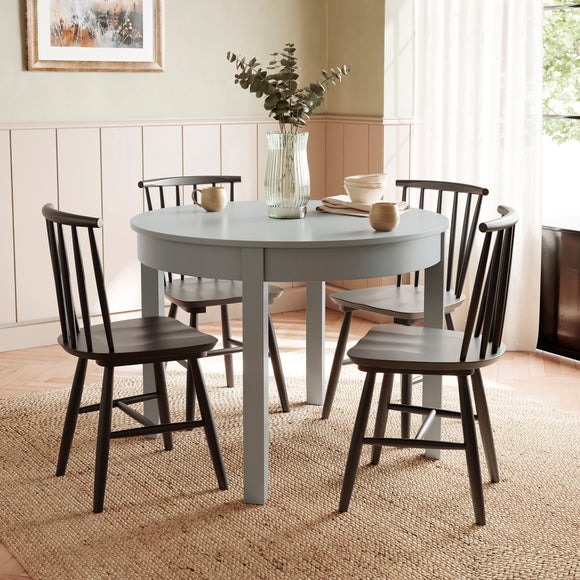 Lynton Round 4 Seater Dining Table by Dunelm | ufurnish.com