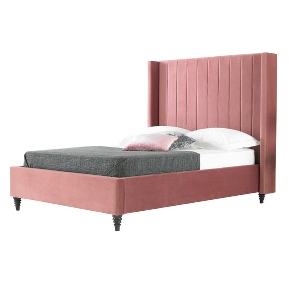 Turin Contemporary Blush Bed Frame by Dunelm | ufurnish.com