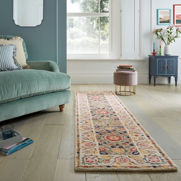 Hani Floral Wool Runner by Dunelm | ufurnish.com