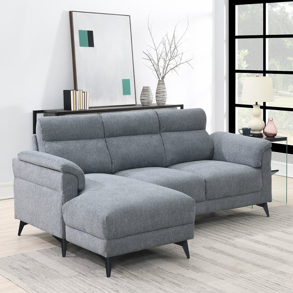 Roxy 3 Seater Left Hand Corner Chaise Sofa by Dunelm | ufurnish.com