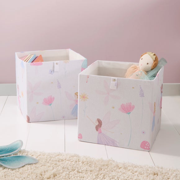Set of 2 Meadow Fairies Foldable Boxes by Dunelm | ufurnish.com