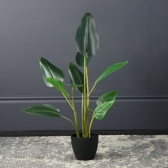Artificial Real Touch Bird of Paradise Plant in Black Plant Pot by ...