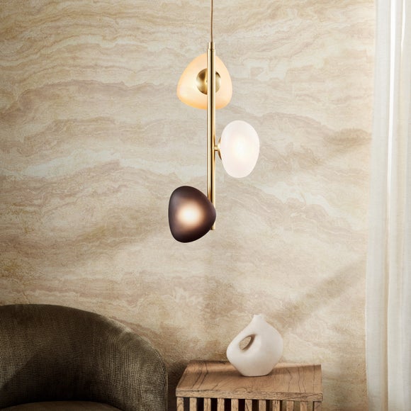 Pebble 3 Light Adjustable Pendant Light by Dunelm | ufurnish.com