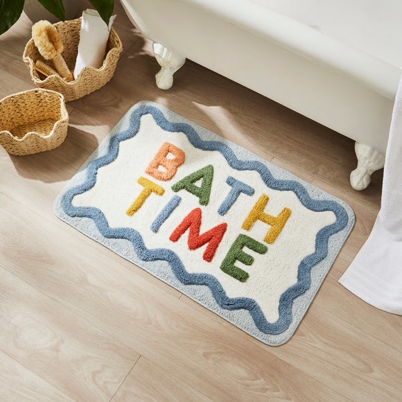 Bath Time Slogan Bath Mat by Dunelm | ufurnish.com
