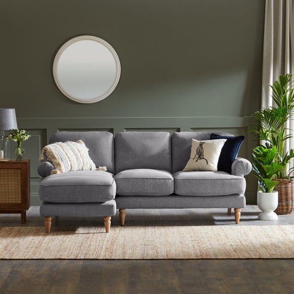 Jolene Soft Texture Corner Chaise Sofa by Dunelm | ufurnish.com