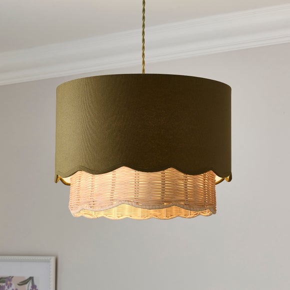 Sofia Rattan Easy Fit Lamp Shade by Dunelm | ufurnish.com