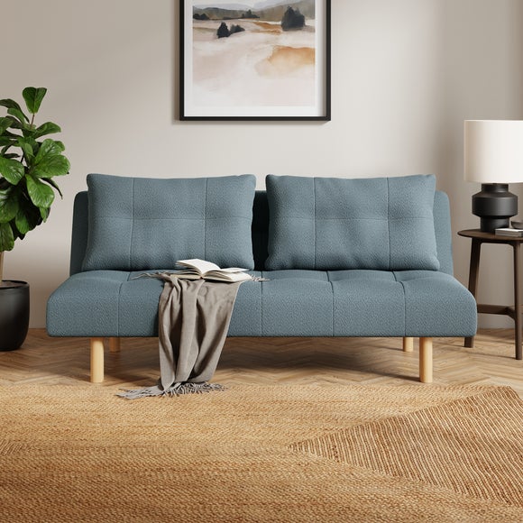 Lottie Boucle Two Tone Clic Clac Double Sofa Bed by Dunelm | ufurnish.com