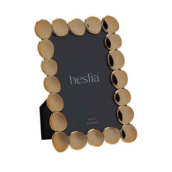 Hestia Gold Pebble Photo Frame by Dunelm | uFurnish.com