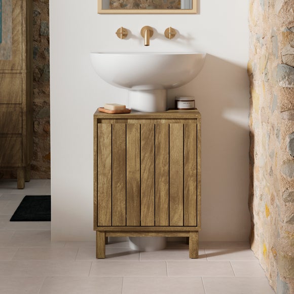 Humphrey Compact Under Sink Unit, Mango Wood Effect by Dunelm ...