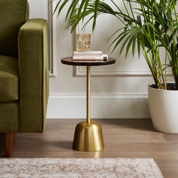 Alanza Metal Small Side Table, Caramel by Dunelm | uFurnish.com