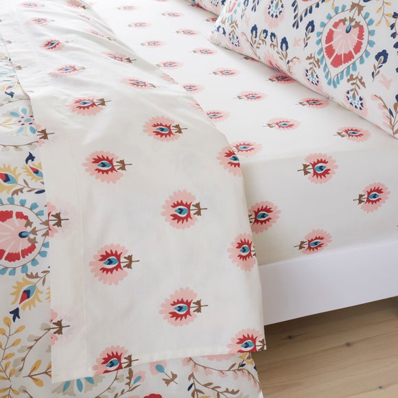 Hani 100% Cotton Fitted Sheet by Dunelm | uFurnish.com