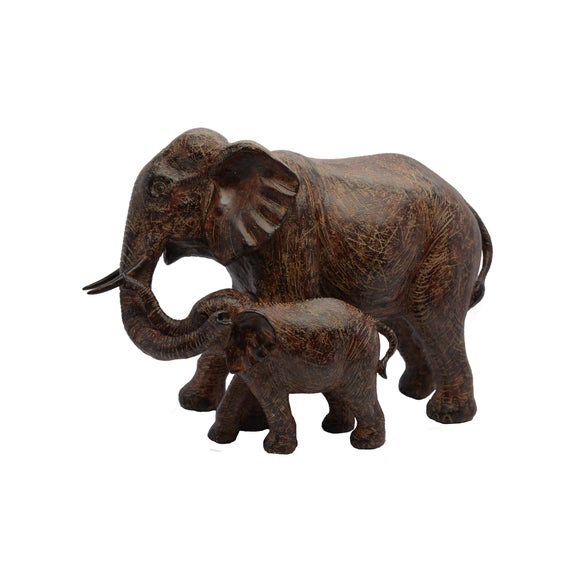 Dorma Mother and Baby Elephant Ornament by Dunelm | ufurnish.com