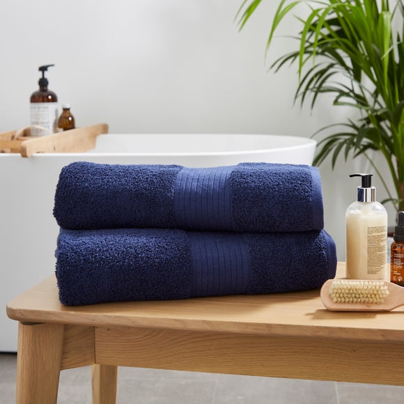 Set of 2 Cotton Bath Sheets by Dunelm | ufurnish.com