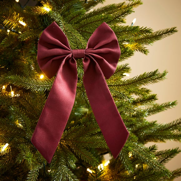 Small Burgundy Bow with Clip by Dunelm | ufurnish.com
