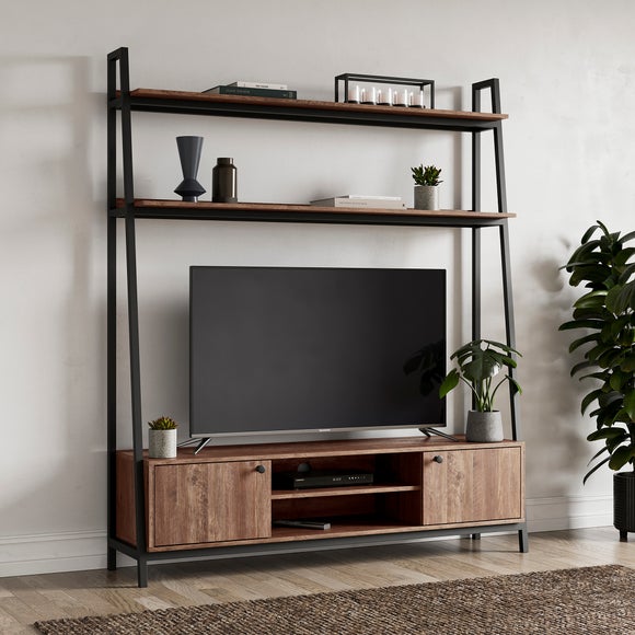 "Fulton Pine Ladder Shelf TV Unit for TVs up to 60""" by Dunelm ...