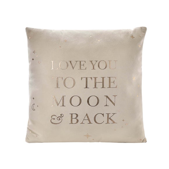 Bambino Moon and Back Velvet Cushion by Dunelm | ufurnish.com