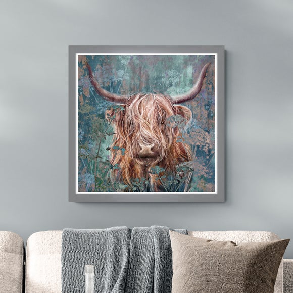 Artko Colin Highland Cow Framed Print by Dunelm | ufurnish.com