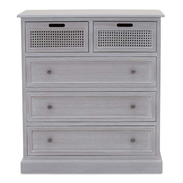 Lucy Cane 5 Drawer Chest Lucy Cane Grey by Dunelm | ufurnish.com