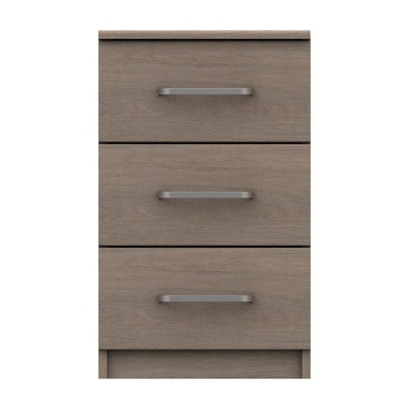 Parker 3 Drawer Bedside Table by Dunelm | ufurnish.com