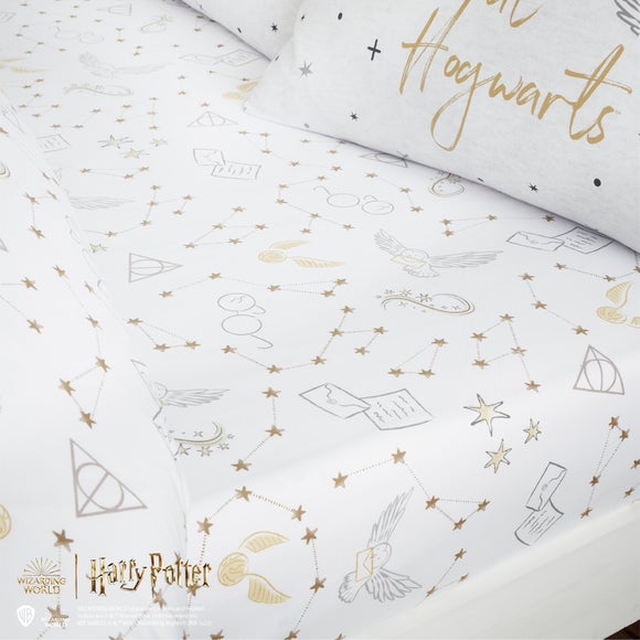 Harry Potter Hogwarts Fitted Sheet by Dunelm | ufurnish.com
