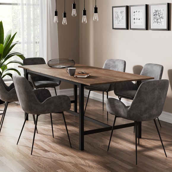 Fulton 4-6 Seater Rectangular Extendable Dining Table by Dunelm ...