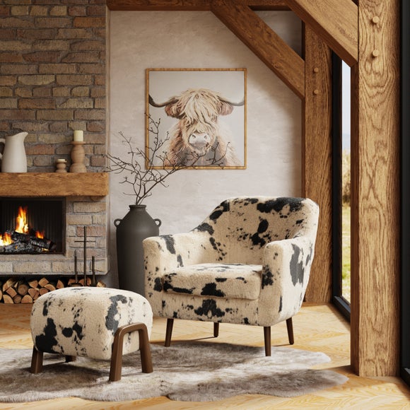 Eddie Cow Accent Chair by Dunelm | ufurnish.com