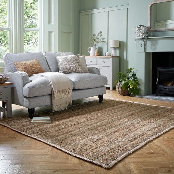 Caleb Jute Border Rug by Dunelm | ufurnish.com