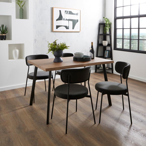 Tiarna 4-6 Seater Wave Edge Dining Table by Dunelm | uFurnish.com