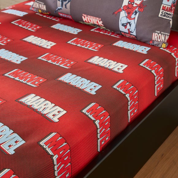 Marvel Avengers Comic 100% Cotton Single Fitted Sheet by Dunelm ...