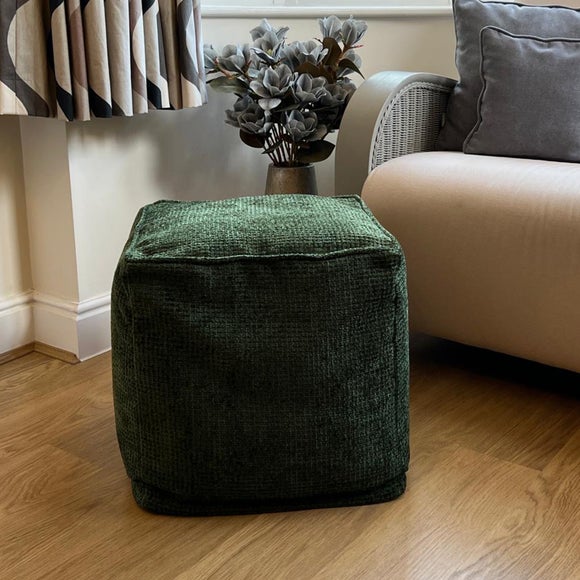 Daro Waffle Cube Pouffe by Dunelm | ufurnish.com