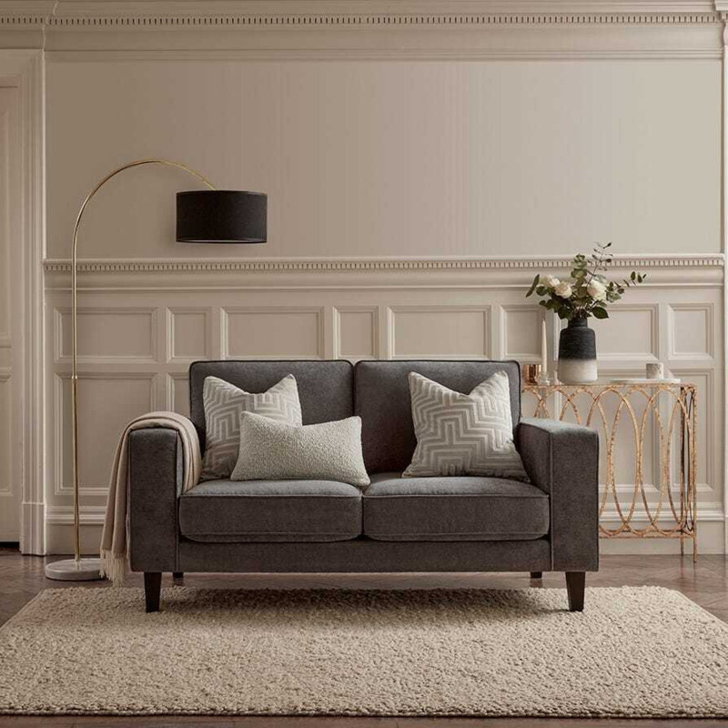 DUSK Soho 2 Seater Sofa - Grey Chenille by Dusk | ufurnish.com