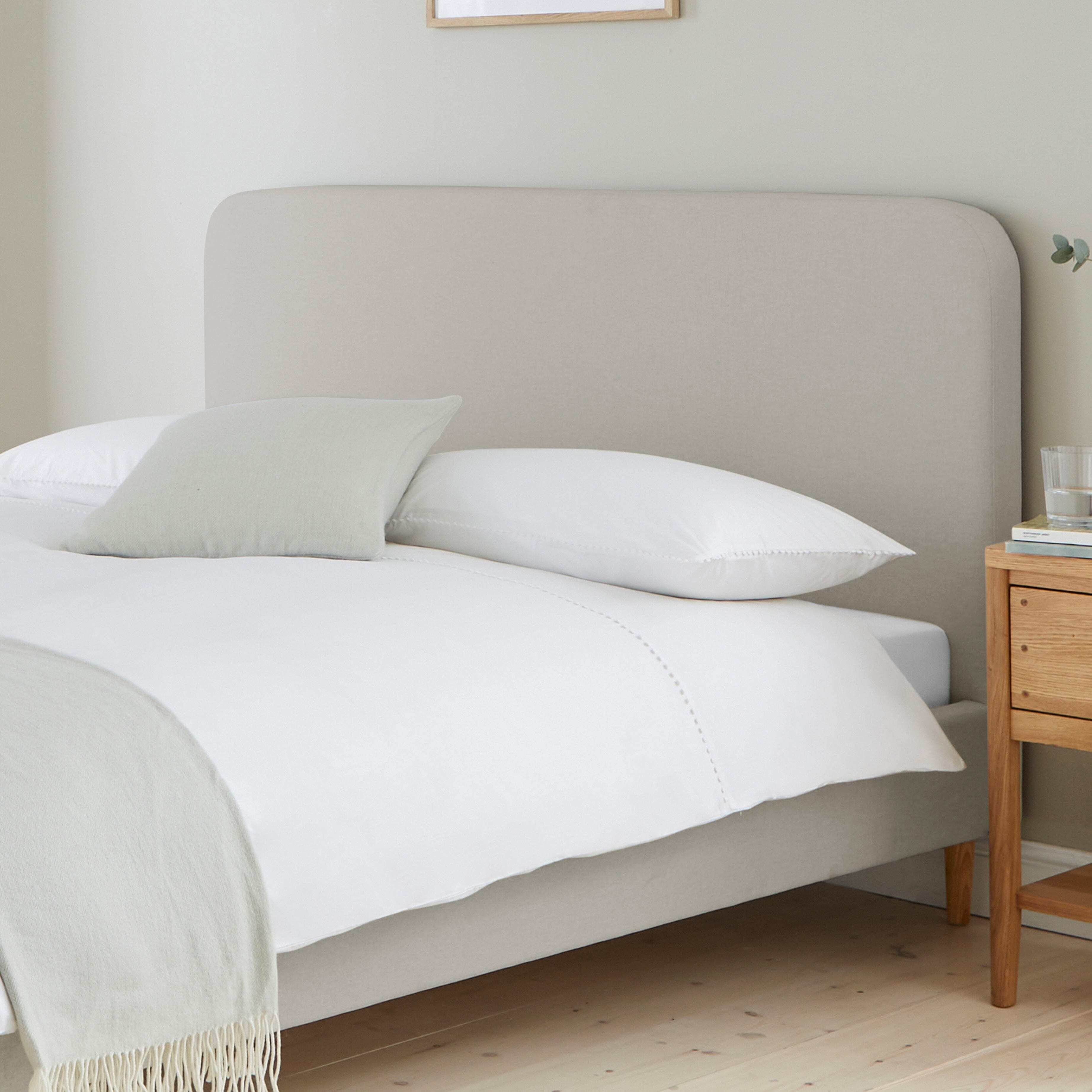 DUSK Ascot Bed - Double - Natural - Linen Look by Dusk | ufurnish.com
