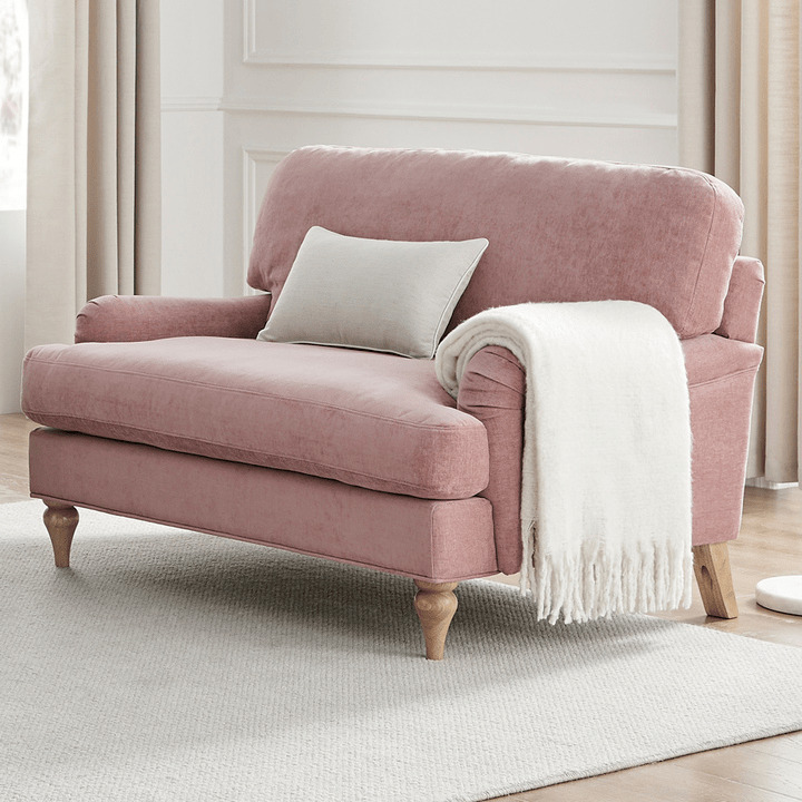 DUSK Hampshire Loveseat - Blush Pink by Dusk | ufurnish.com