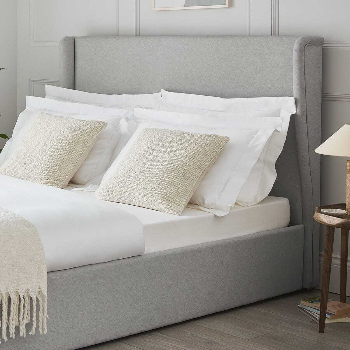 DUSK Berkeley Ottoman Storage Bed - Super King - Grey - Linen Look by ...