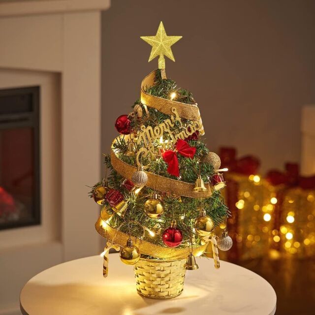 Mini Christmas Tree With Led Lights 45cm Tabletop Christmas Tree With ...
