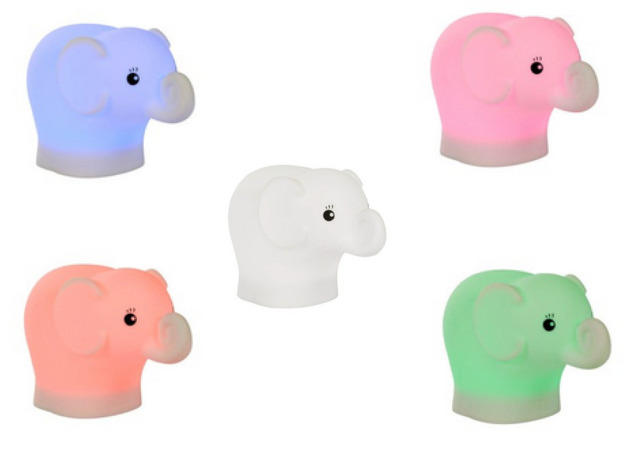 Glowing Led Elephant Silicone Table Lamp Children's Night Light Colour ...