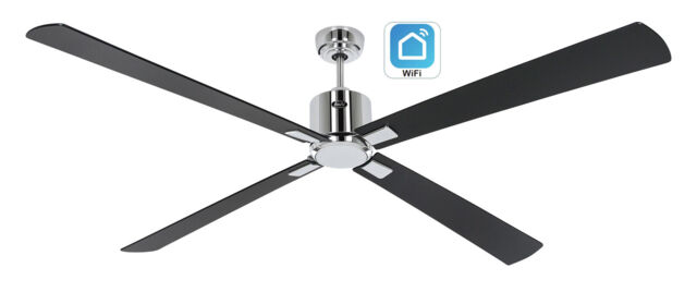 Casafan Eco Neo Iii Ceiling Fan With Wifi 180cm 948410w Black And Teak ...